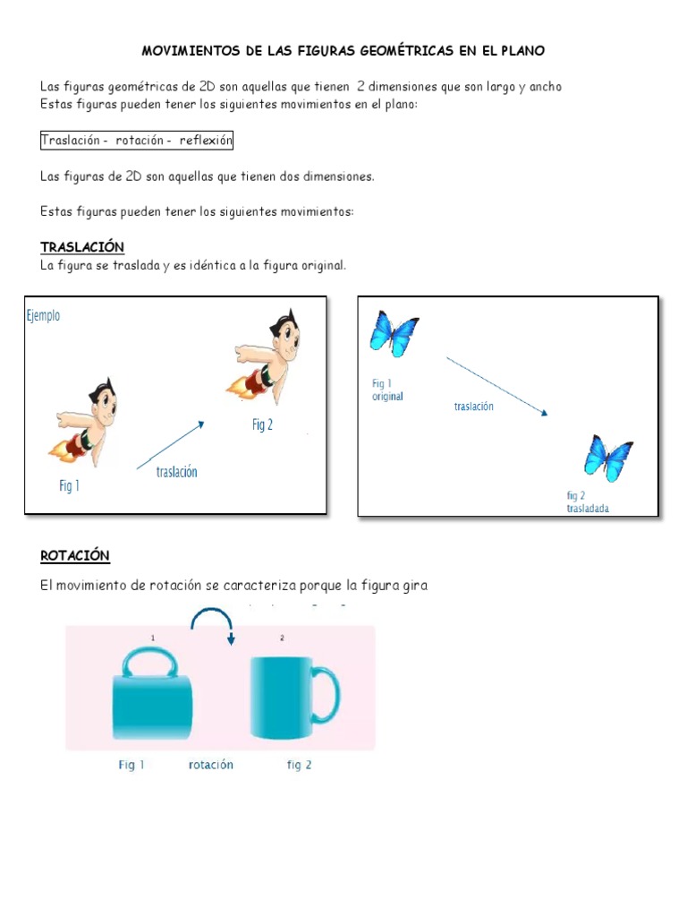 Guía 1, Geometría Movimientos de Las Figuras Geométricas en El Plano | PDF