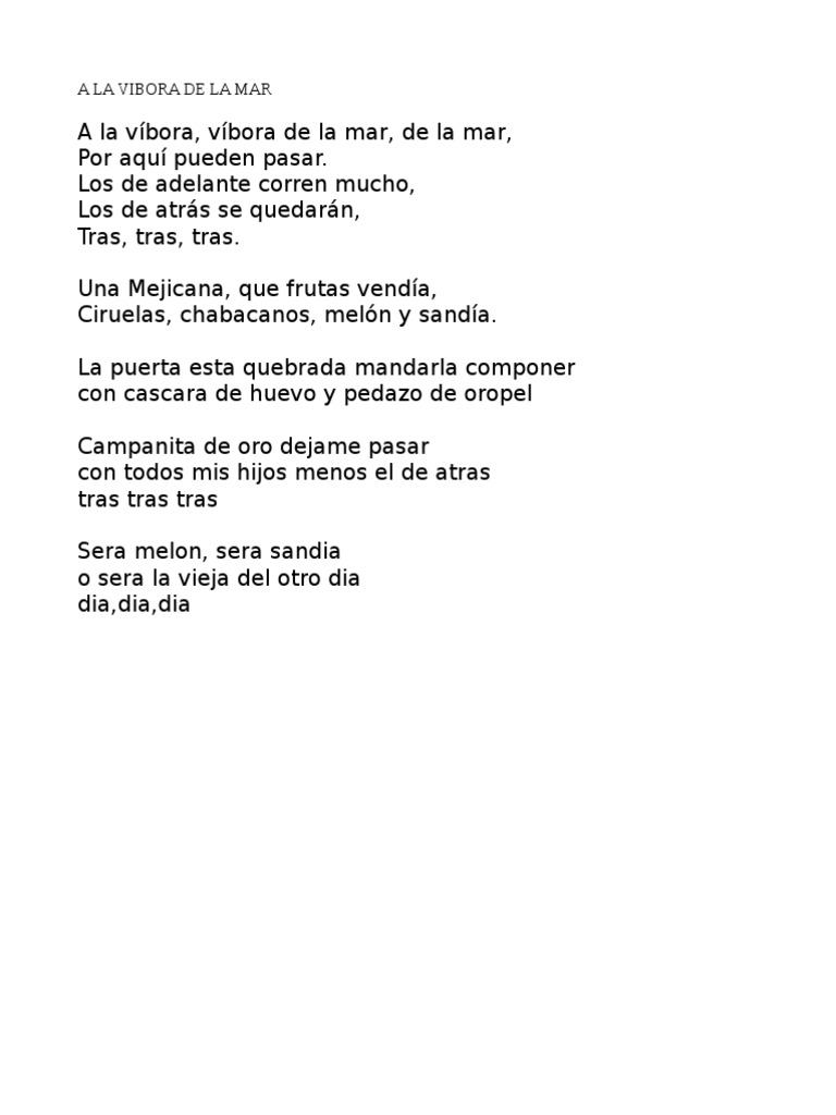 A La Vibora de La Mar | PDF