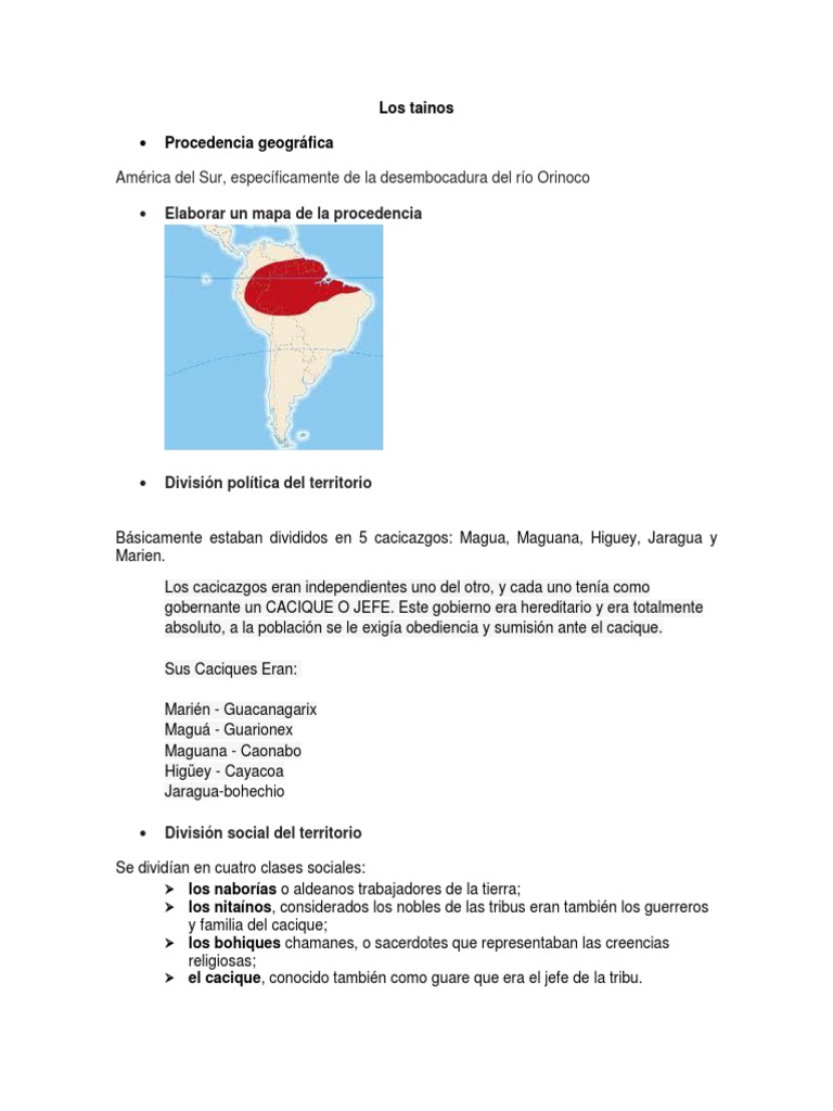 Los Tainos | PDF | Pueblos Indígenas de las Américas