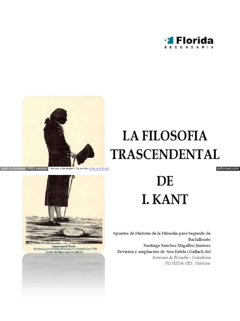 Filosofía Trascendental de Kant | PDF | Html | Software Development
