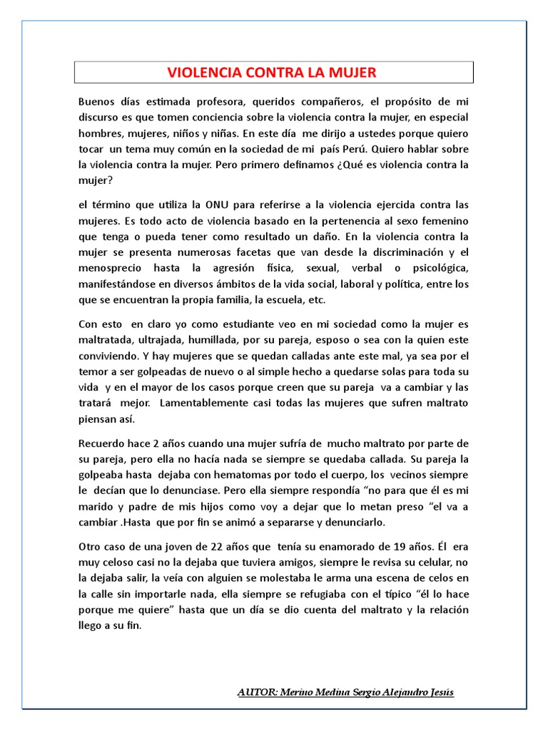 Violencia Contra La Mujer Pdf La Violencia Contra Las Mujeres Mujer
