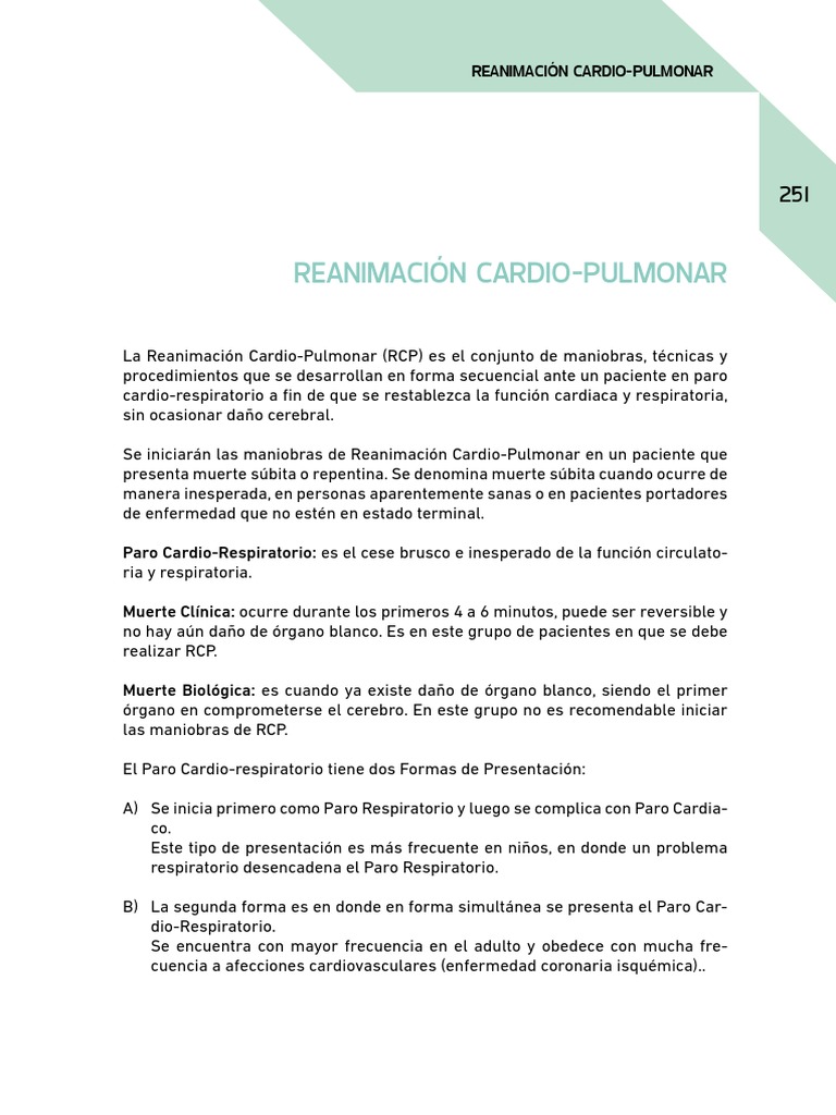 Libro RCP | PDF | Reanimación cardiopulmonar | Paro cardíaco