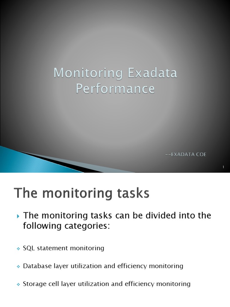 Monitoring Exadata Performance | PDF | Sql | Data Management Software