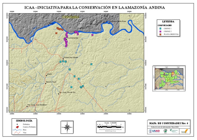Mapa de comunidades 6 Teteye, Los Diamantes, La Nueva Santa Rosa ...