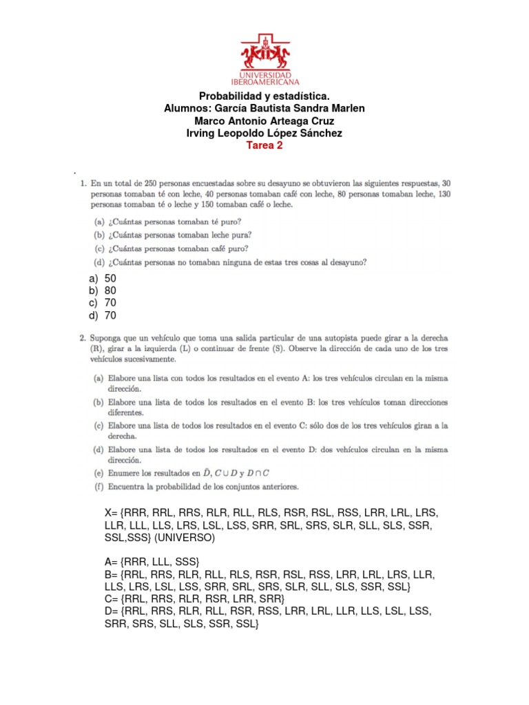 Ejercicios Probabilidad | PDF | Teaching Methods & Materials