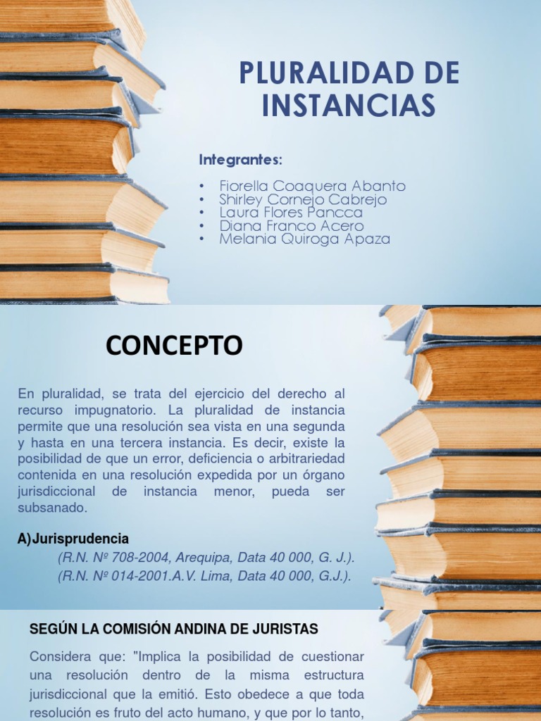 PLURALIDAD DE INSTANCIAS - Expo | PDF | Ley procesal | Jurisdicción