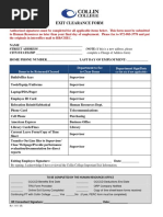 Clearance Form - Employee Turn-Over Checklist | PDF | Career & Growth