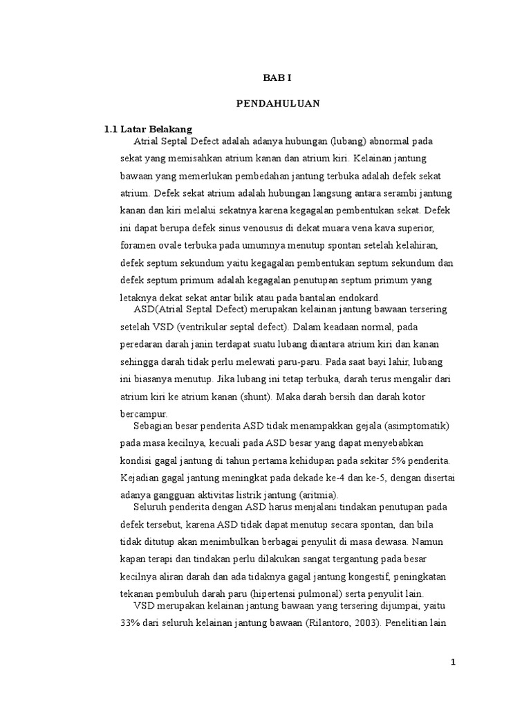 Askep Asd &VSD | PDF