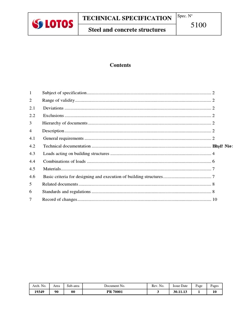 Steel and Concrete Structure Specification | PDF | Specification (Technical Standard ...