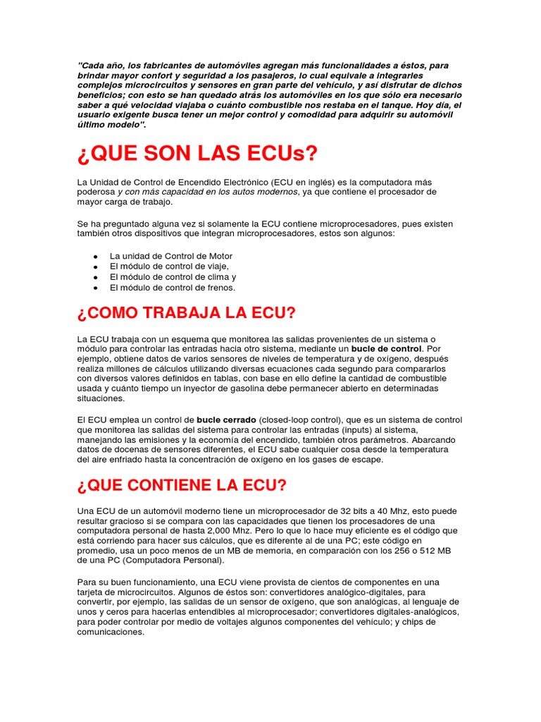 Que Son Las ECUS | PDF | Microprocesador | Electrónica