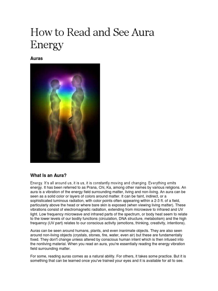 How To Read and See Aura Energy | PDF | Aura (Paranormal) | Color