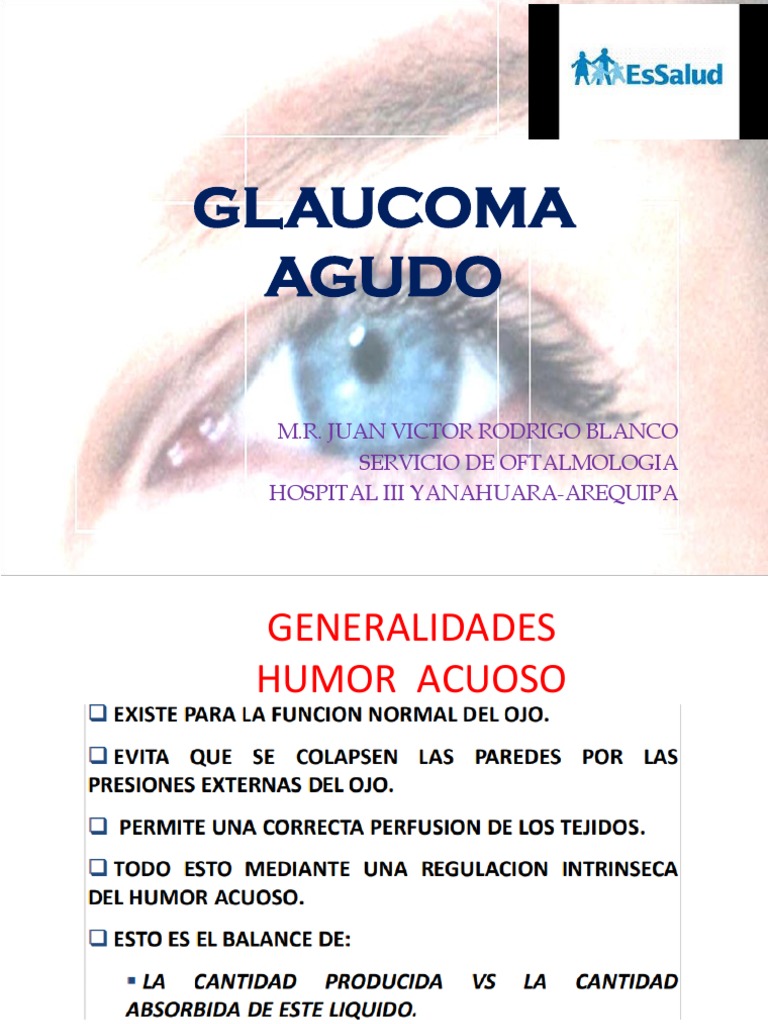 Glaucoma Agudo JVRB | PDF | Glaucoma | Córnea