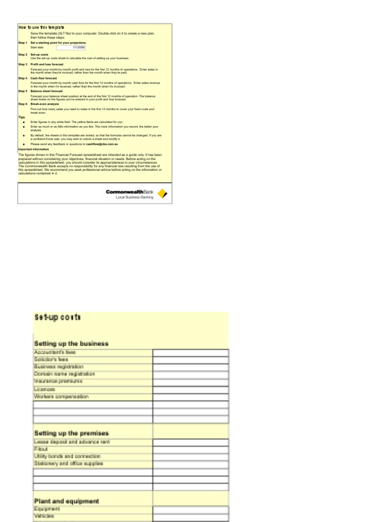 Financial Plan Template | PDF | Economies | Accounting