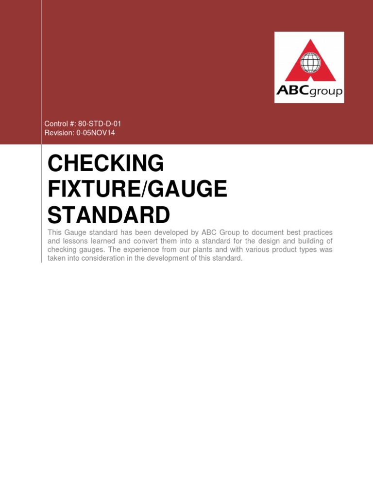 ABC Group Checking and Gauge Standard 80-STD-D-01 | Download Free PDF | Engineering Tolerance ...