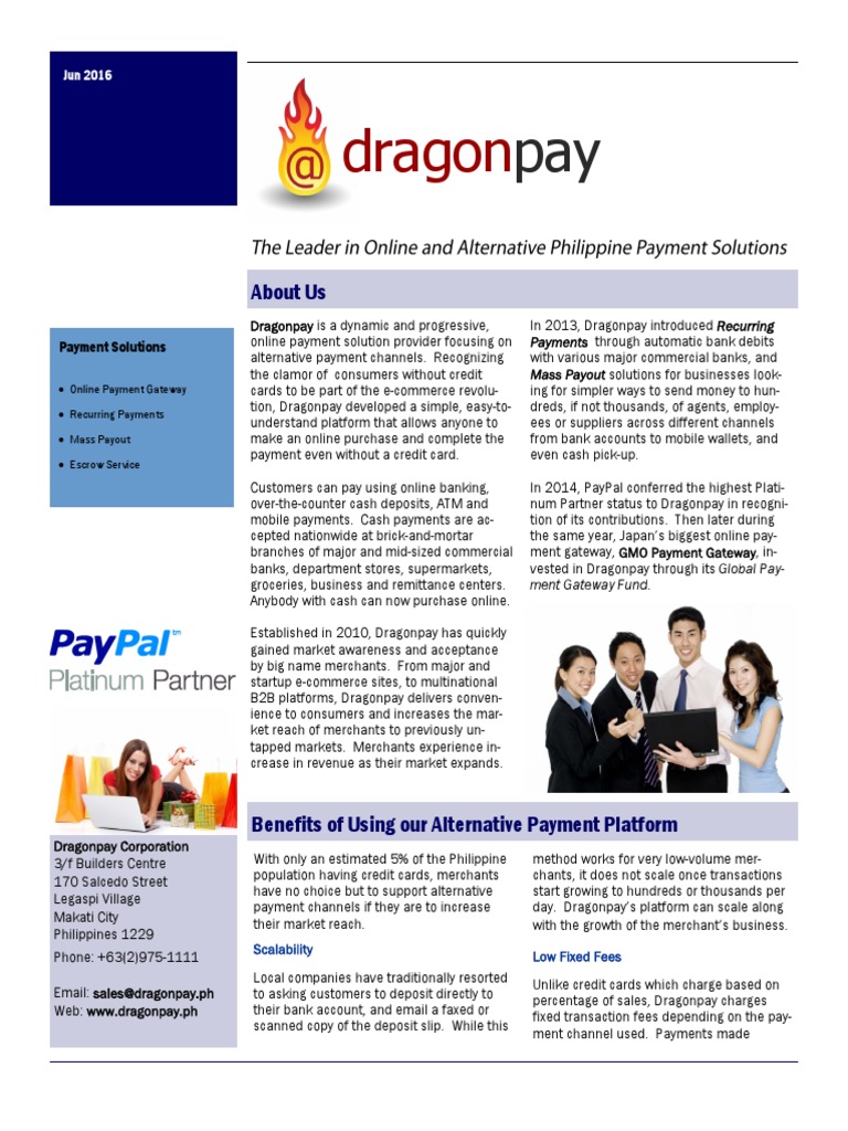 Dragonpay Brochure PDF | PDF | Payments | Banks