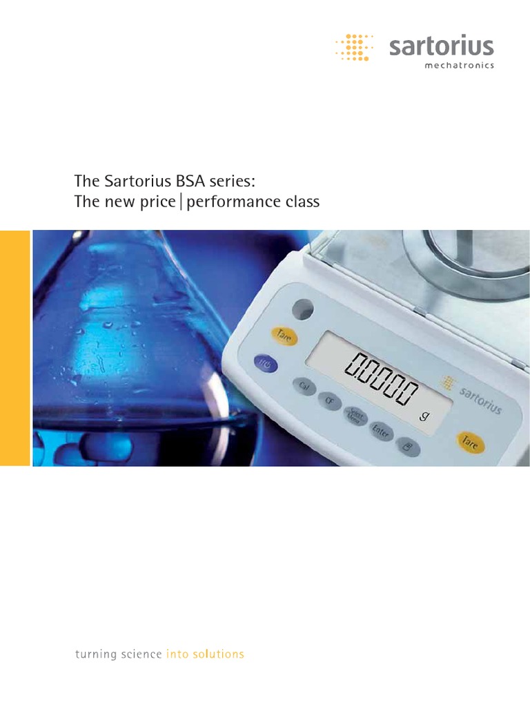 Sartorius BSA Series Balance Overview | PDF | Calibration | Computing