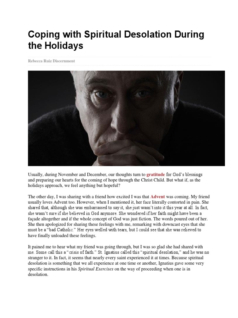 Coping With Spiritual Desolation During The Holidays | Download Free ...