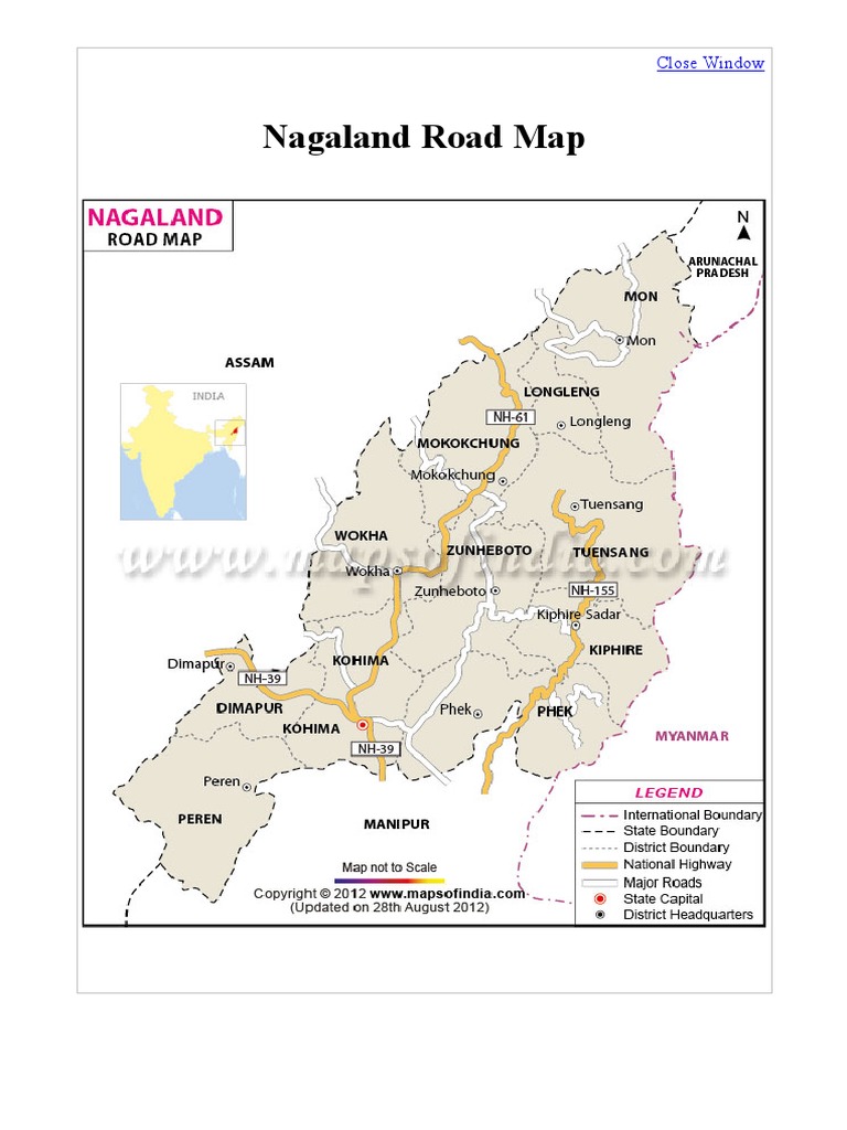 Nagaland Road Map: Close Window | PDF