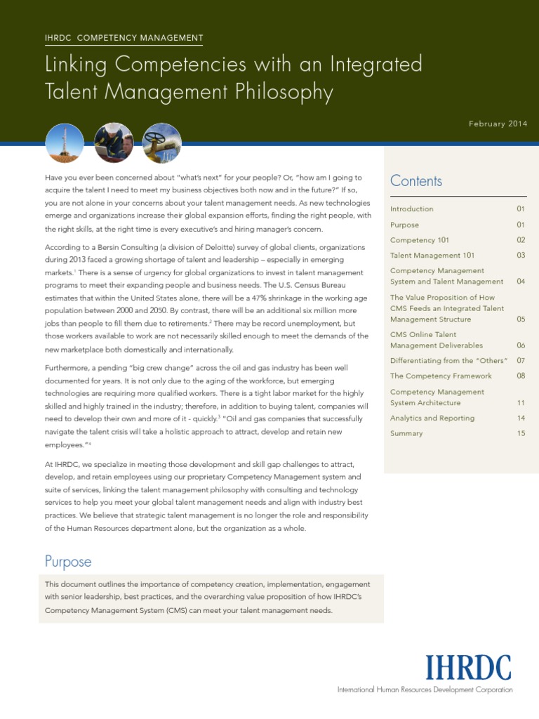 IHRDC Linking Competencies With Integrated Talent Management Philosophy ...