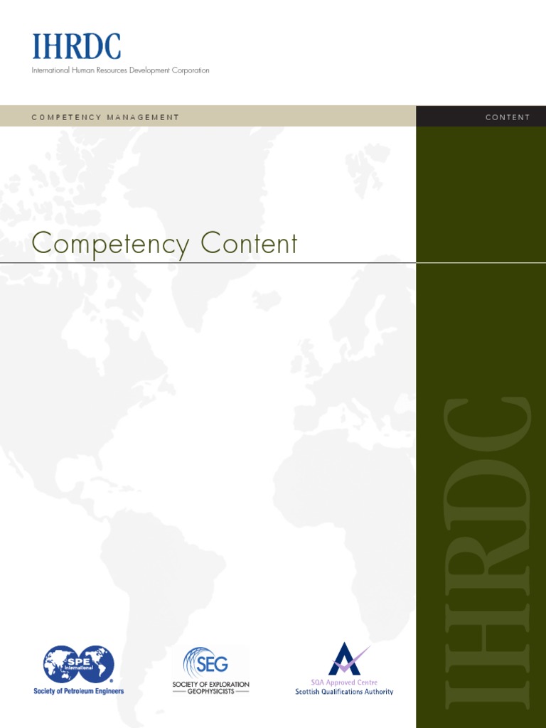 IHRDC Competency Content Brochure | PDF | Competence (Human Resources ...
