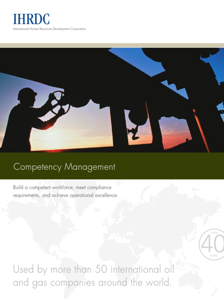 IHRDC Competency Management Brochure | PDF | Competence (Human Resources) | Regulatory Compliance