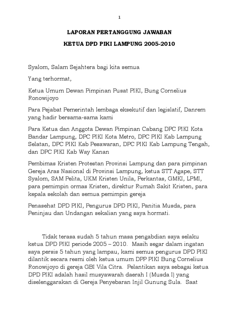 Contoh LPJ | PDF