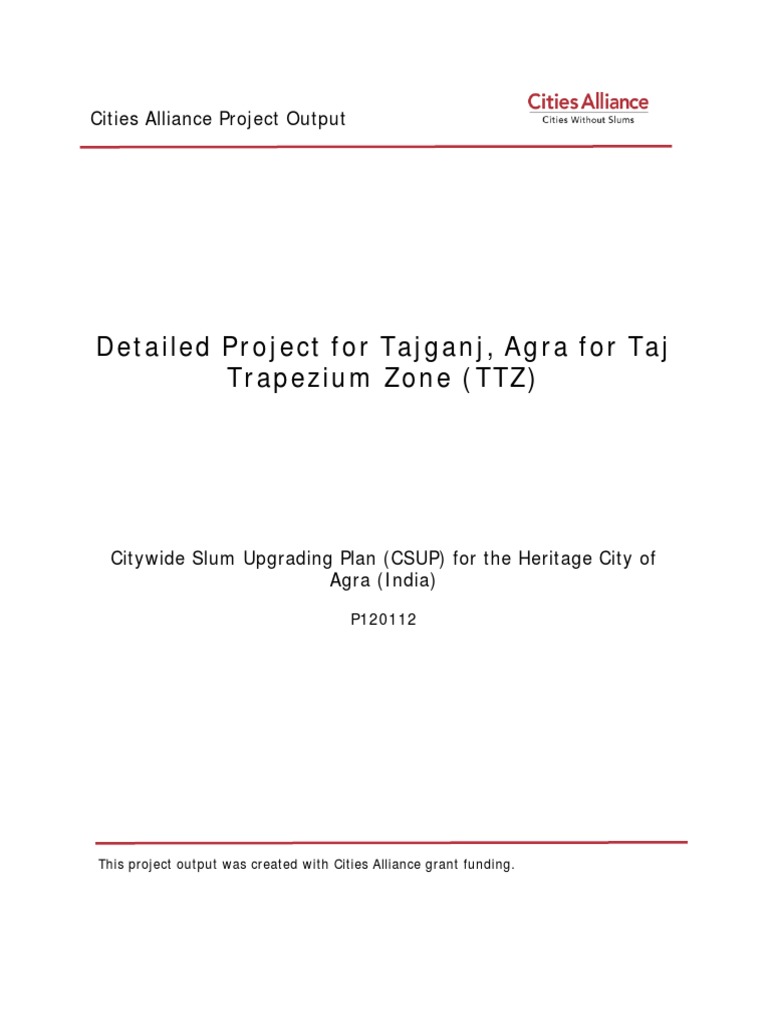 Agra Slum Upgrading Project Report | PDF | Slum | Water