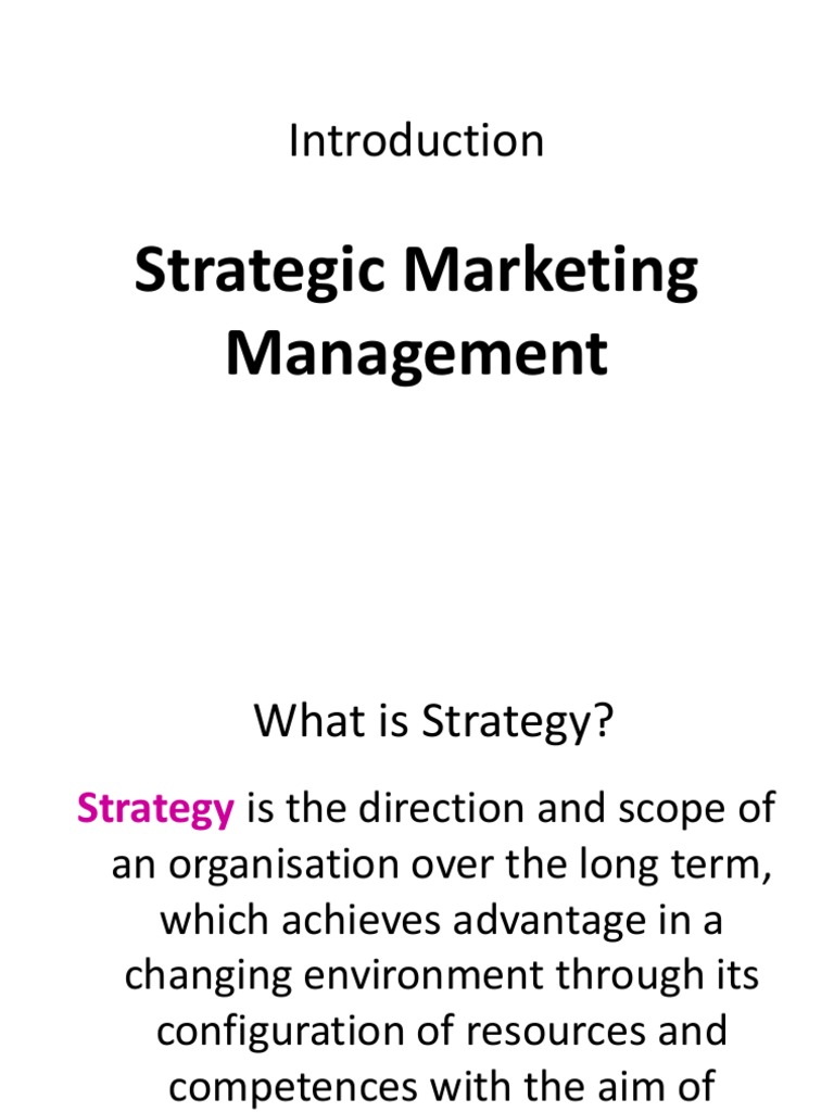 Strategic Marketing Management | PDF