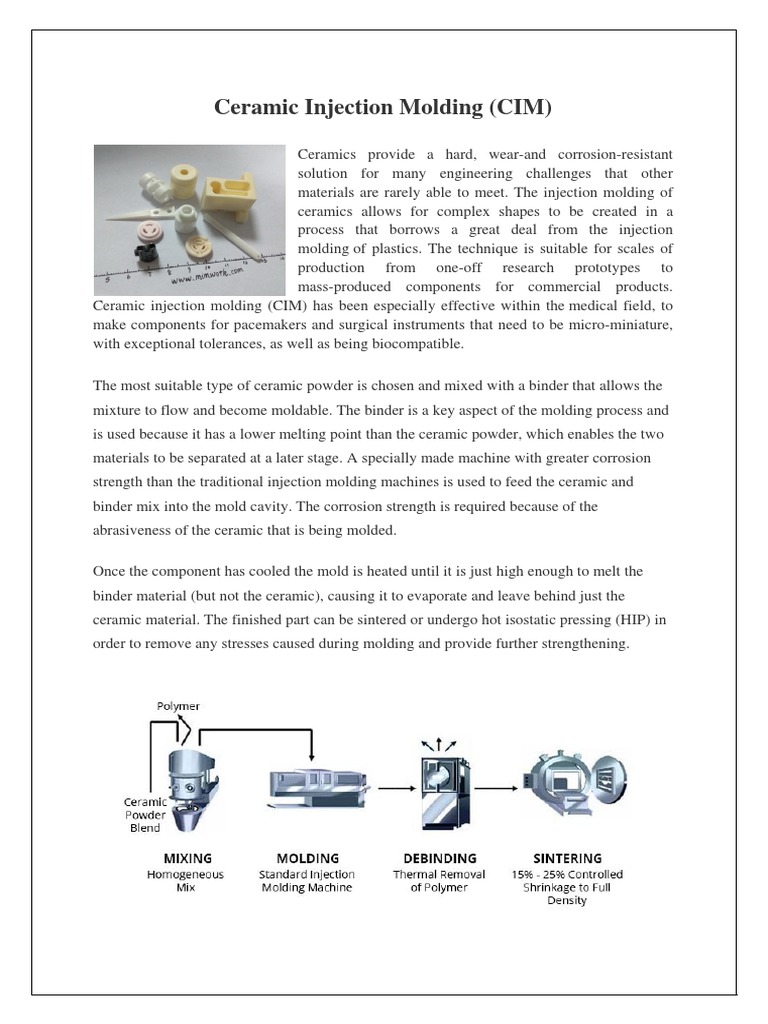 Ceramic Injection Molding (CIM) | PDF | Ceramics | Procedural Knowledge