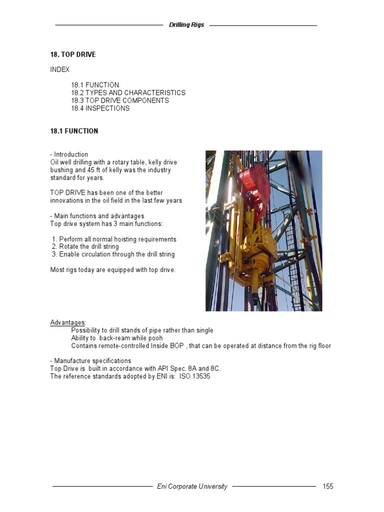 Top Drive Inspection.pdf | Drilling Rig | Transmission (Mechanics)
