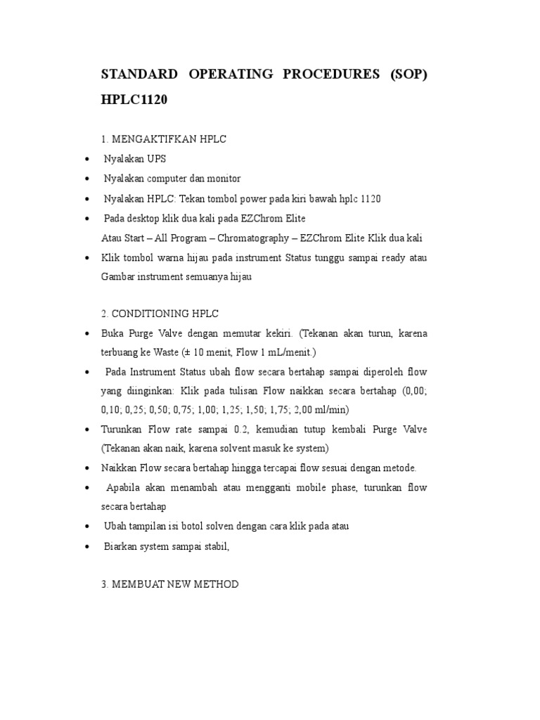 Sop Alat Instrument | PDF