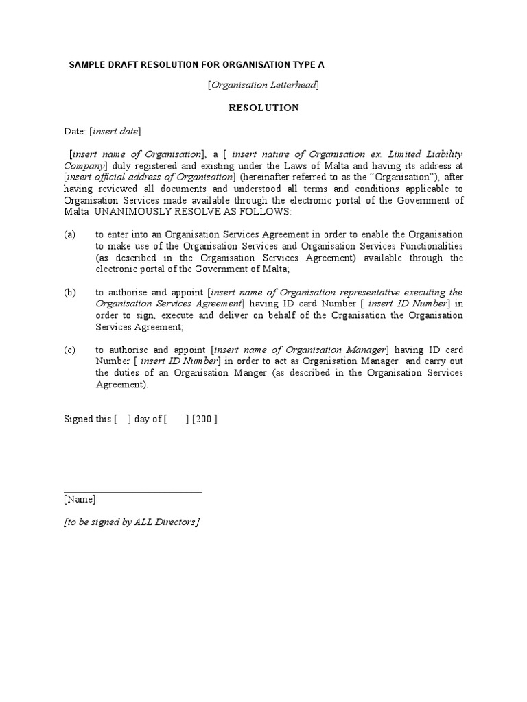 Company) Duly Registered and Existing Under The Laws of Malta and ...