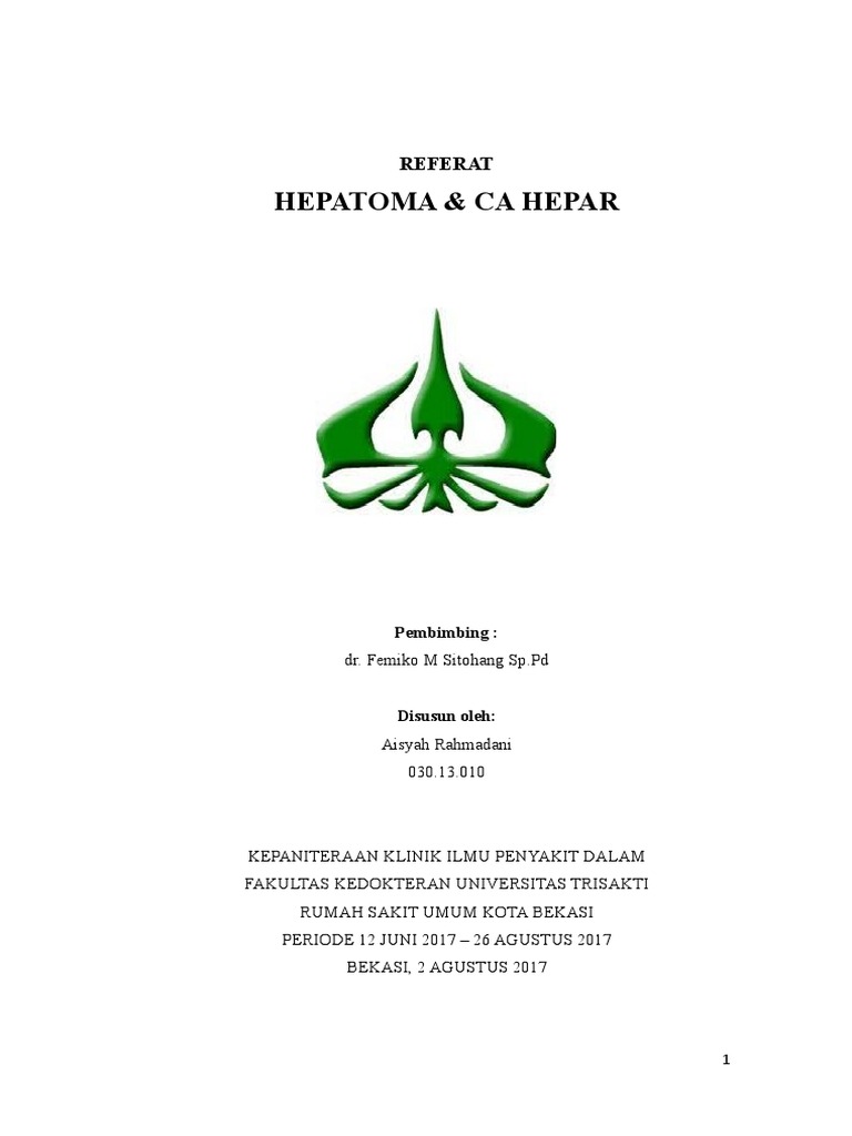 Referat Hepatoma & CA Hepar | PDF