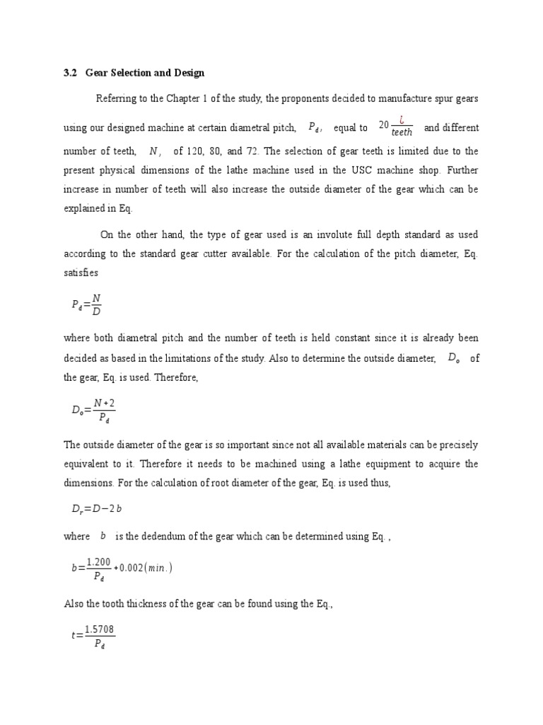 Gear Selection and Design | PDF | Gear | Mechanical Engineering