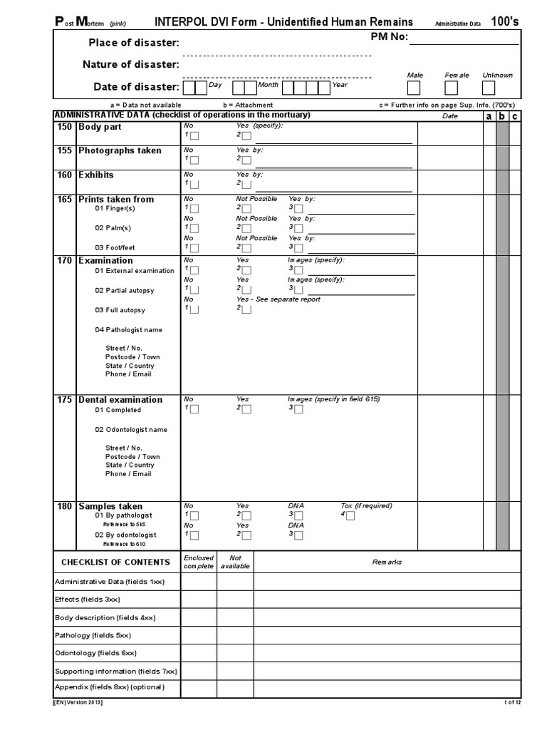 EN - PM DVI Fillable PDF | PDF | Identity Document | Thorax