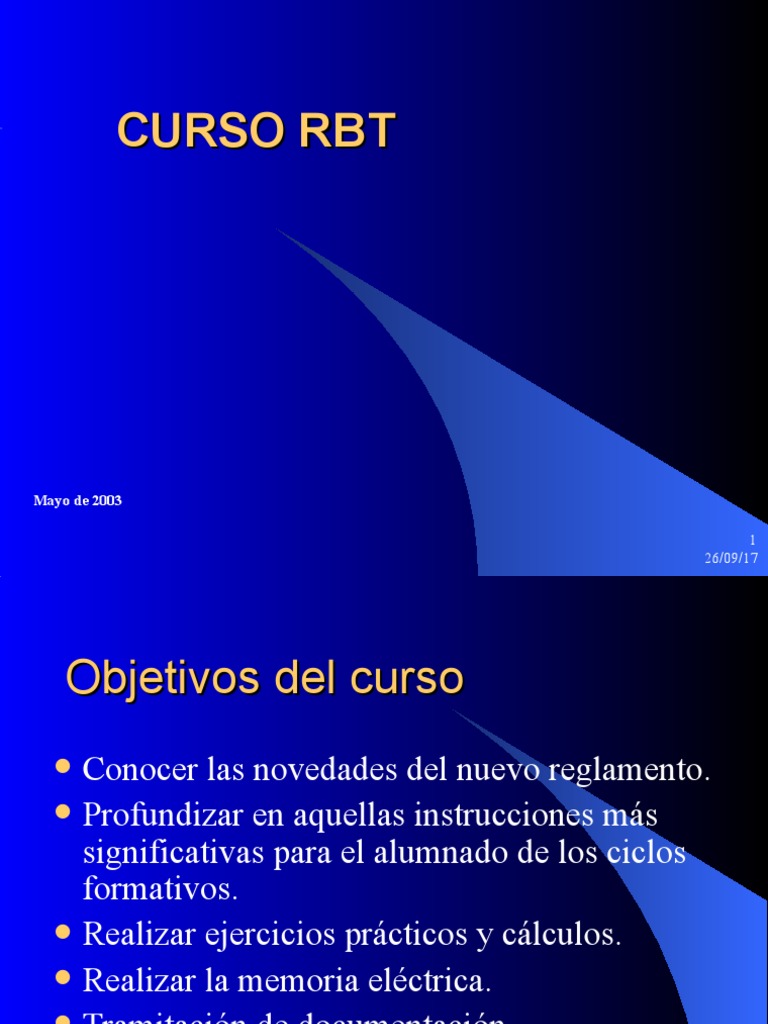 CURSO RBT Completo | PDF | Descarga eléctrica | Electricidad