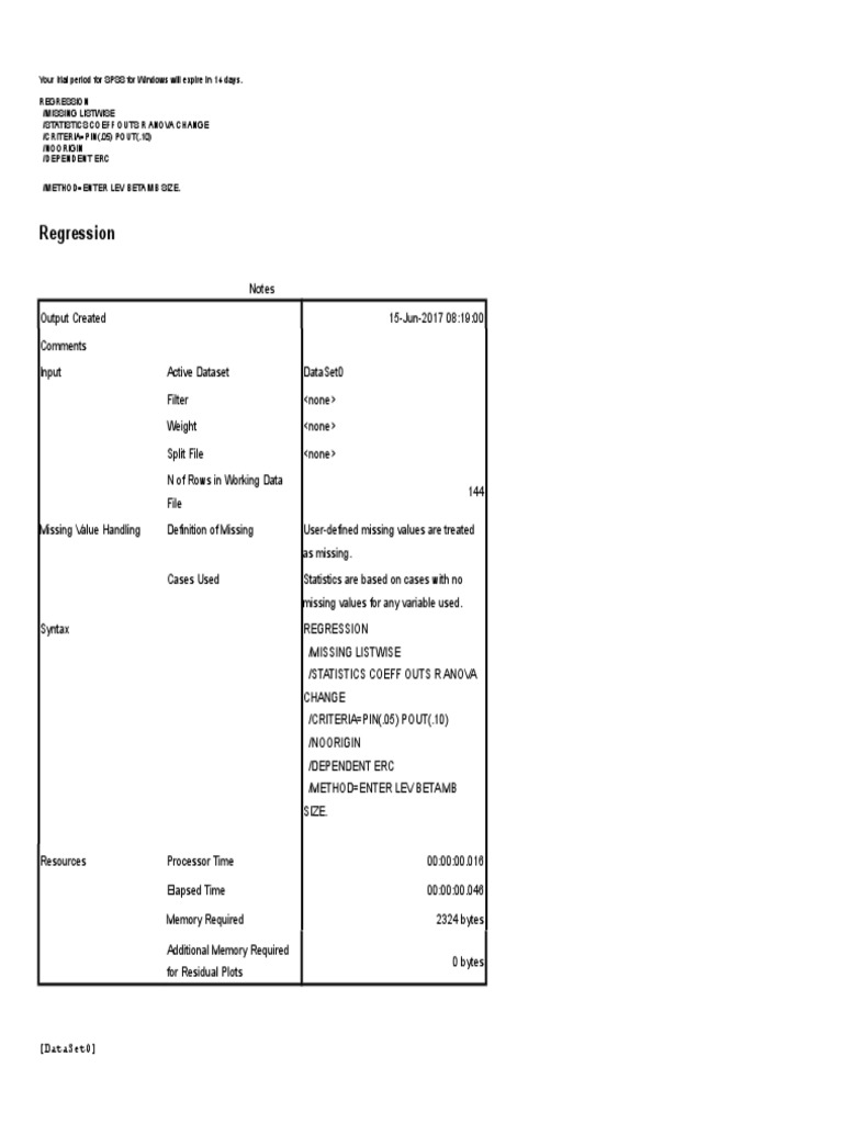 Output | PDF | Errors And Residuals | Multivariate Statistics