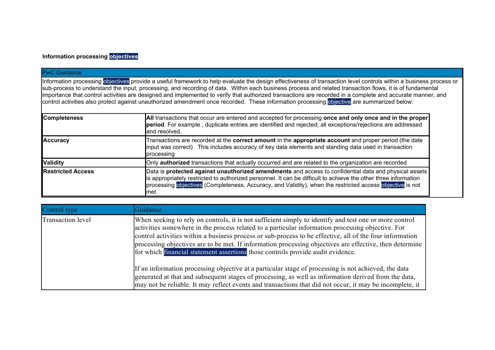 Information Processing Objectives | PDF | Business Process | Information