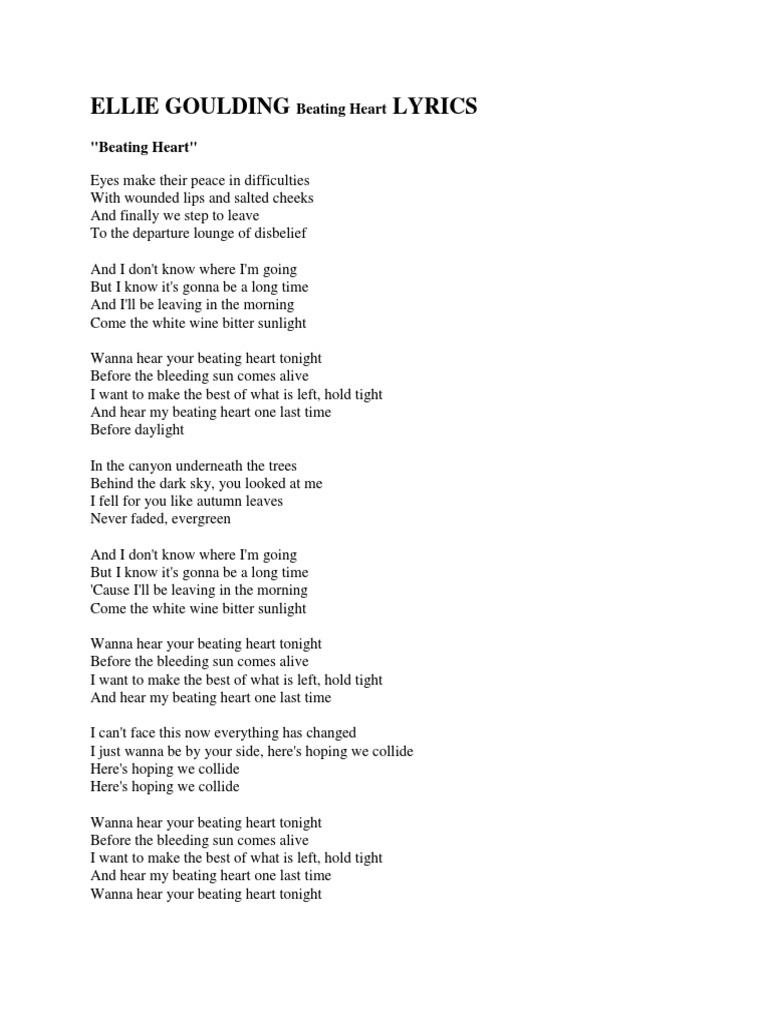ELLIE GOULDING..Beating Heart | PDF