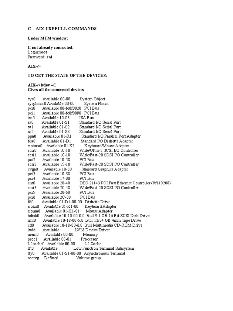 Usefull Aix Commands-1 | PDF | Computer Data Storage | Areas Of Computer Science