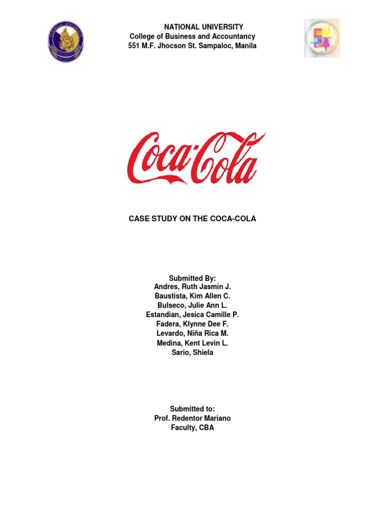 Coca-Cola Case Study Analysis | PDF | Social Science | Wellness