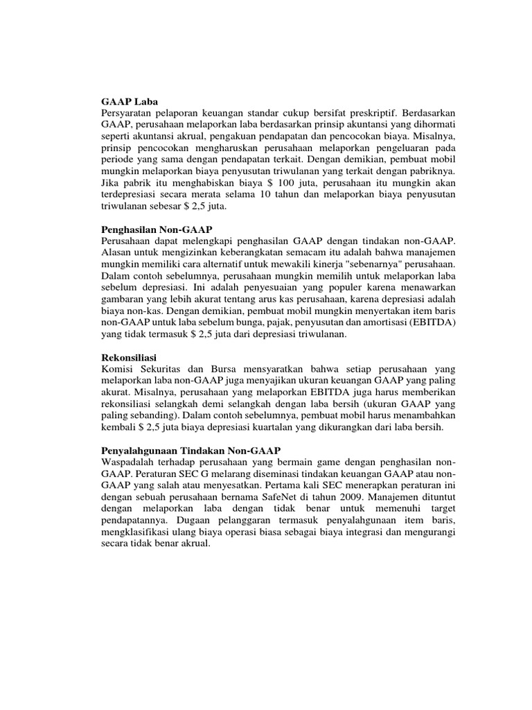 Gaap Vs Non Gaap Earning | PDF