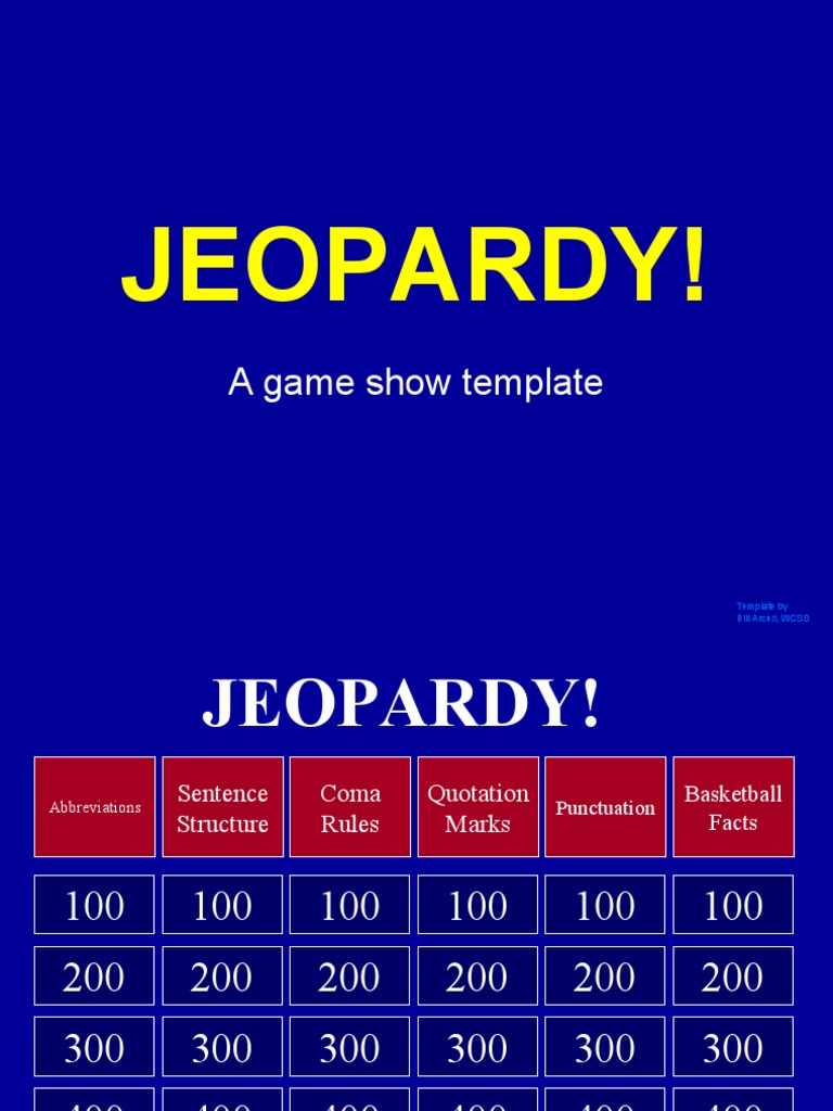 Jeopardy Language Unit 2 | PDF | Comma | Punctuation