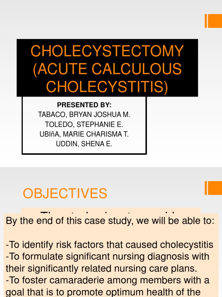 Cholycystectomy Final | PDF | Gallbladder | Clinical Medicine