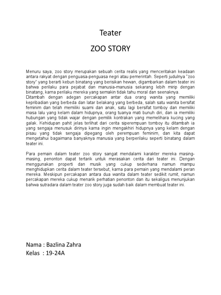 Zoo Story | PDF