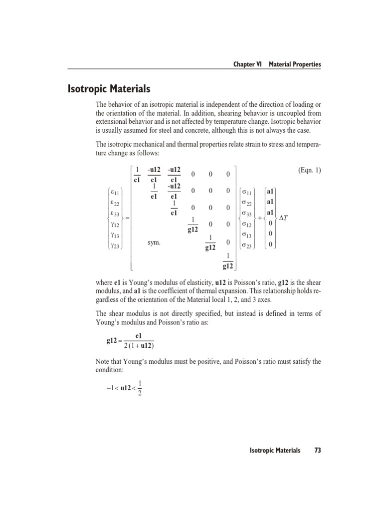 Orthotropic Elasticity SAP2K | PDF | Young's Modulus | Elasticity (Physics)