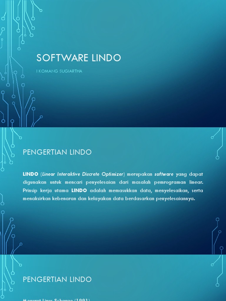 Software LINDO | PDF