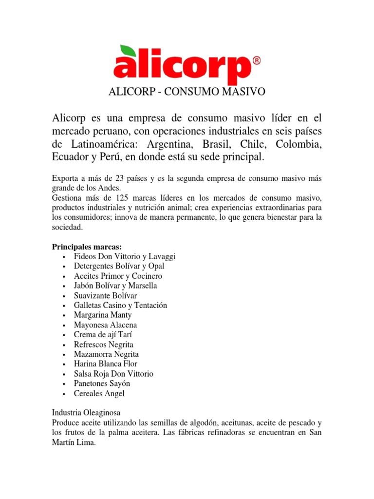 Alicorp Marcas | PDF