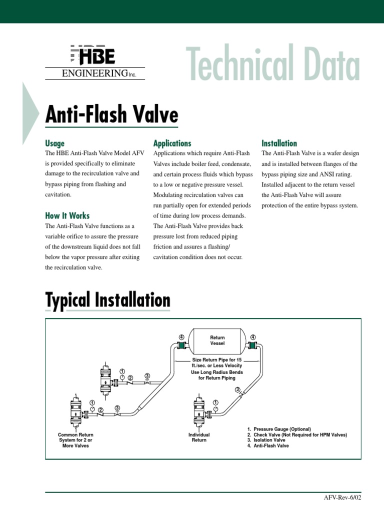 HBE Anti Flash | PDF | Valve | Pressure