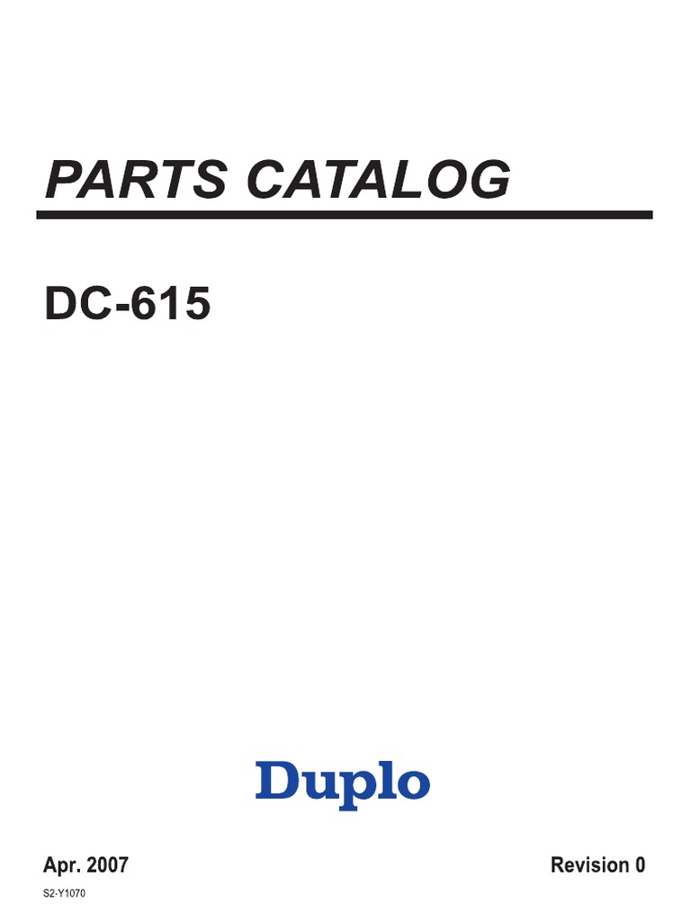 DUPLO DC-615 Parts List | PDF | Specification (Technical Standard) | Gear